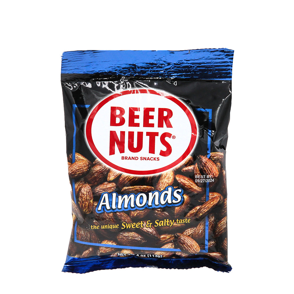 BEER NUTS® Brand Snacks | Almonds – 4 oz. Bag | BEERNUTS.com