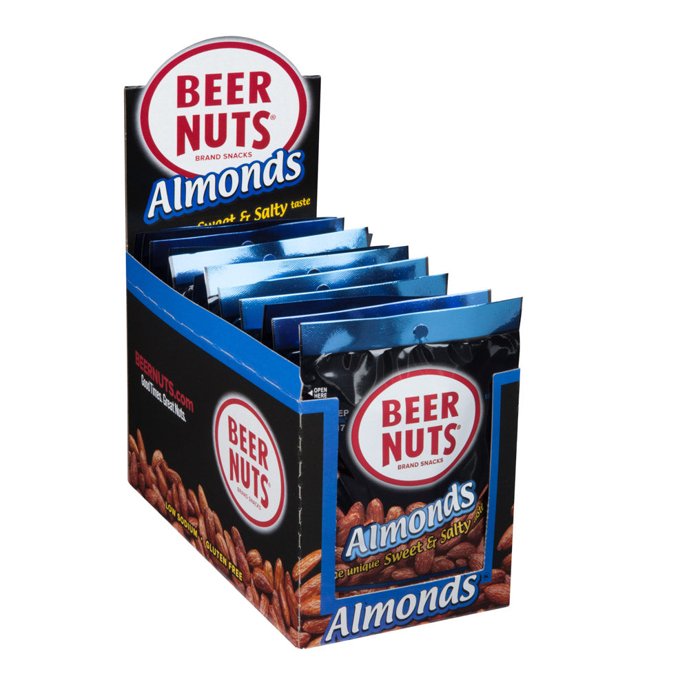 BEER NUTS® Brand Snacks | Almonds - 2 oz. Display | BEERNUTS.com